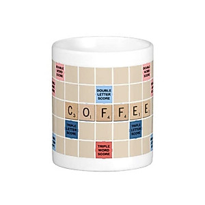 Camcam Coffee Scrabble Mug Scrabble Game Themed Mug Scrabble Initial Mug Alphabet Mug Great For Anniversary, Holidays, Birthday Or Any Occasion Ceramic Novelty 11oz 15 Oz