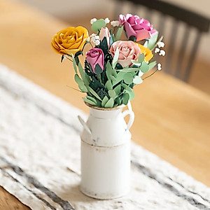 Lovepop Handcrafted Paper Flowers: Pink and Yellow Roses (6 Stems) - Unique 3D Floral Bouquet – Long Lasting Paper Roses for Valentine’s or Mother’s Day