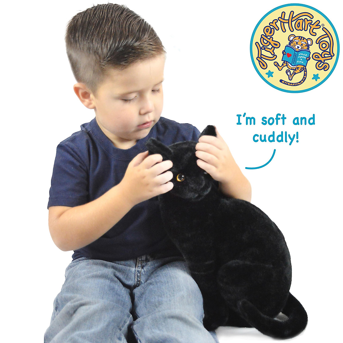TigerHart Boone The Black Cat - 13 Inch Stuffed Animal Plush