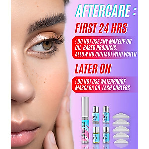 Stacy Lash Lift Kit + 100 Pairs Set Premium Under Eye Gel Pads for Eyelash Extension - Lint Free Patches with Vitamin C and Aloe Vera by Stacy Lash supplies and Beauty tools/Hydrogel Eye Pads