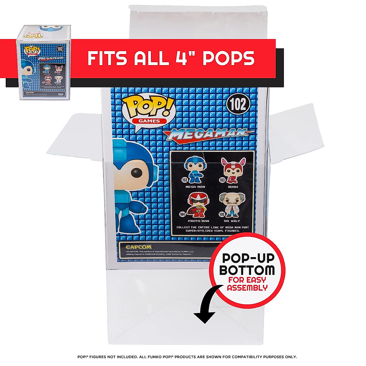 20 Pack Funko Pop Protector Display Case - Soft Plastic Protective Box Case to Keep Your Collection in Mint Condition - Showcase Your Collection with Durable, Clear Protectors