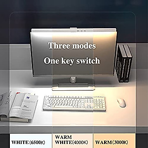 MYHXQ Monitor Light Bar Monitor Lights with Timing Function USB Powered LED Computer Light Asymmetric Light Source 3 Switchable Light Modes Computer Monitor Light for Desk/Office/Home(Black)