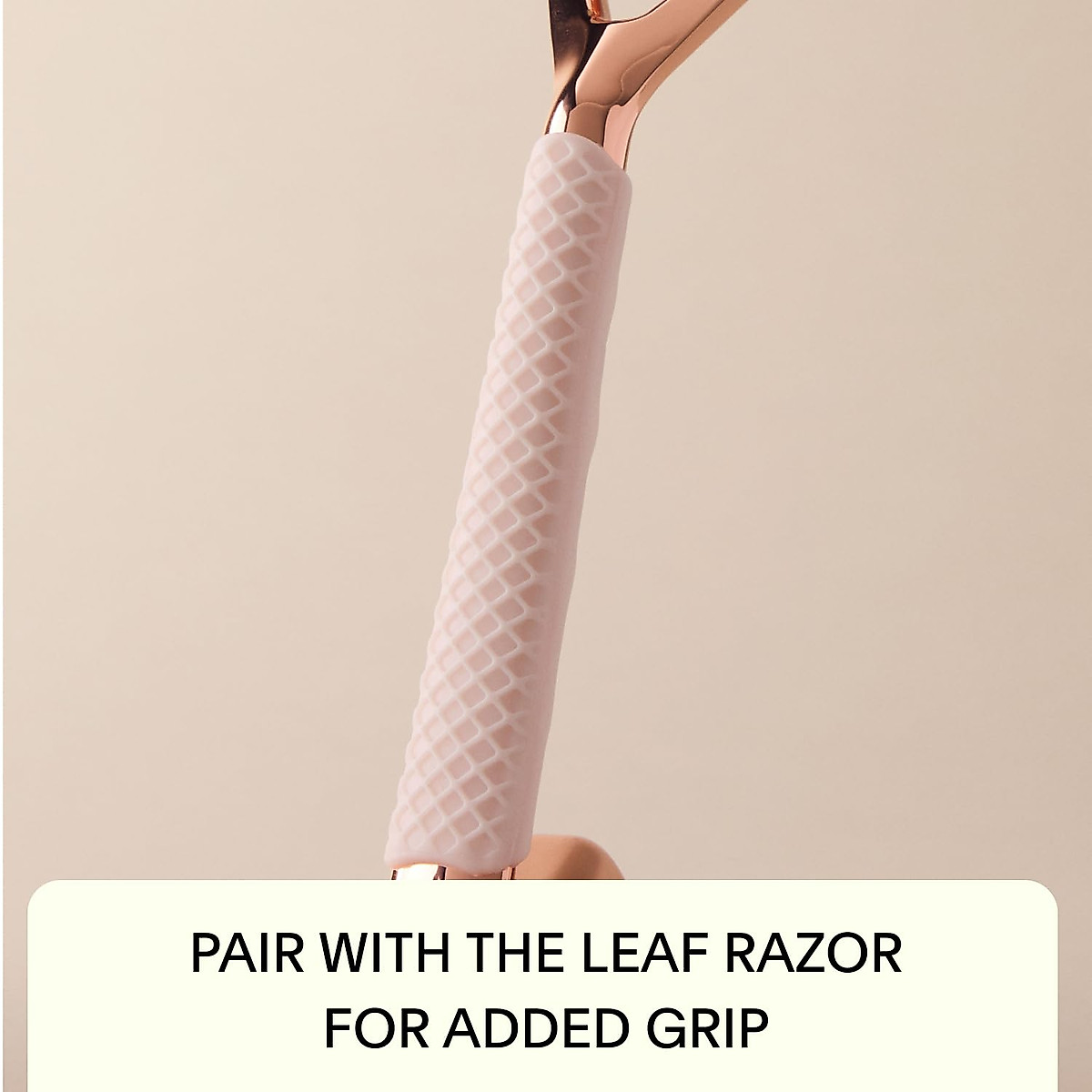 Leaf Shave | The Leaf Razor Grip Sleeve, White - Silicone Razor Handle Grip