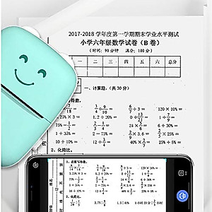 2 Pcs Portable Photo Printer Pocket Mini Printers for DIY Painting Journal Zero Ink Printing Technology