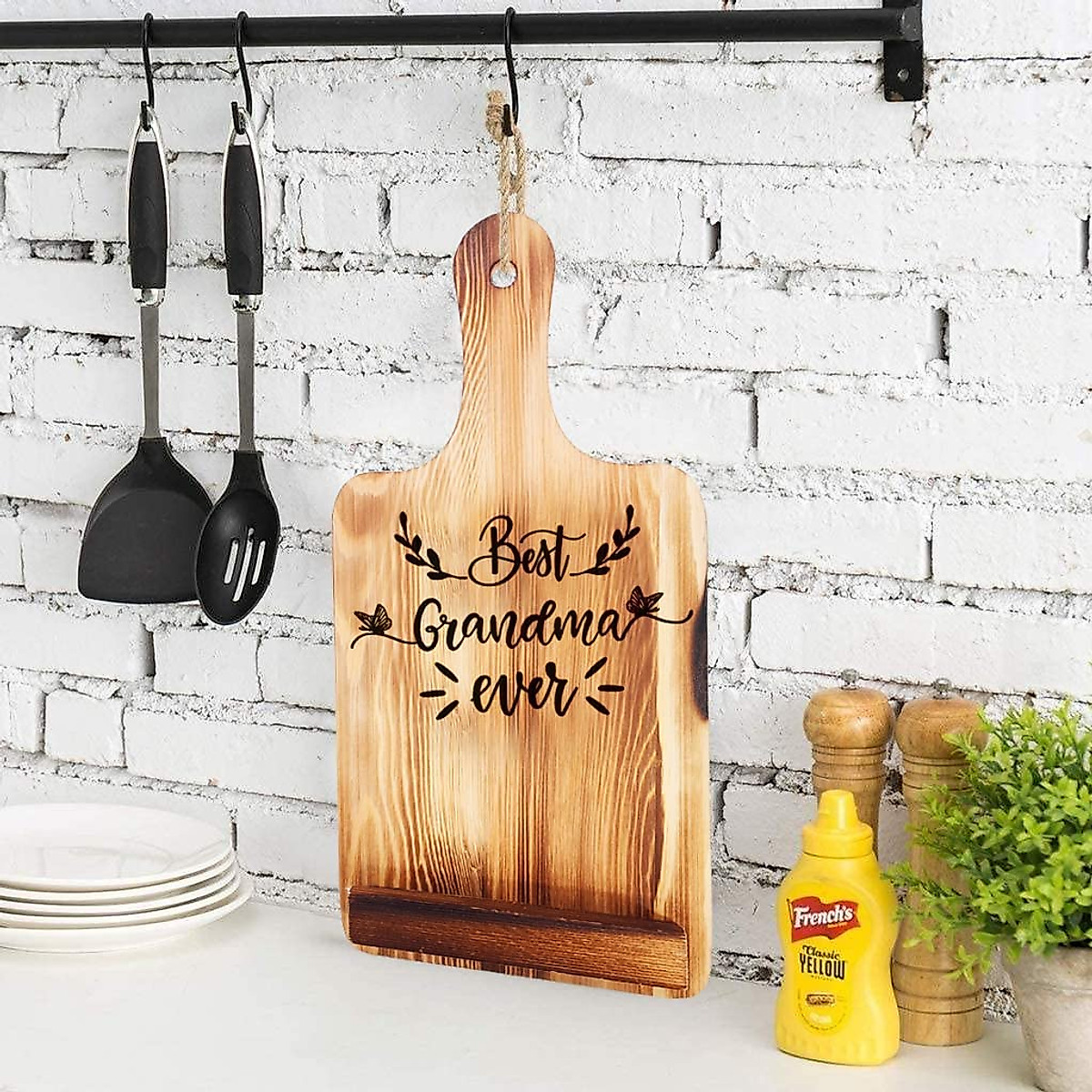 Gifts for Grandma - Cookbook Stand Recipe Book Holder - Unique Kitchen Decor Cookbook Holder Gifts for Women - Personalized Mother 's Day, Christmas, Birthday, Anniversary, Thanksgiving Gift for Her