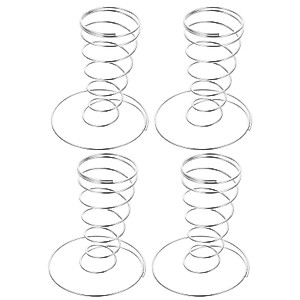 Hemoton 4pcs Cone Ice Cream Exhibition Cone Display Stand Waffle Cone Display Holder Ice Cream Stand Cupcake Toppers Shelf Brackets Waffles Ice Cream Cone Holder Stainless Steel Plant Food