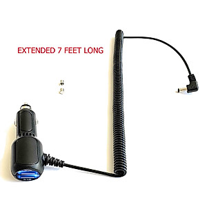 DCPOWER Coiled/Curled Power Cord Compatible Replacement for Cobra XRS-9945, XRS-9955, XRS-9965, XRS-9990 Radar Detector