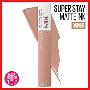 Maybelline New York SuperStay Matte Ink Un-nude Liquid Lipstick, Driver, 0.17 Ounce