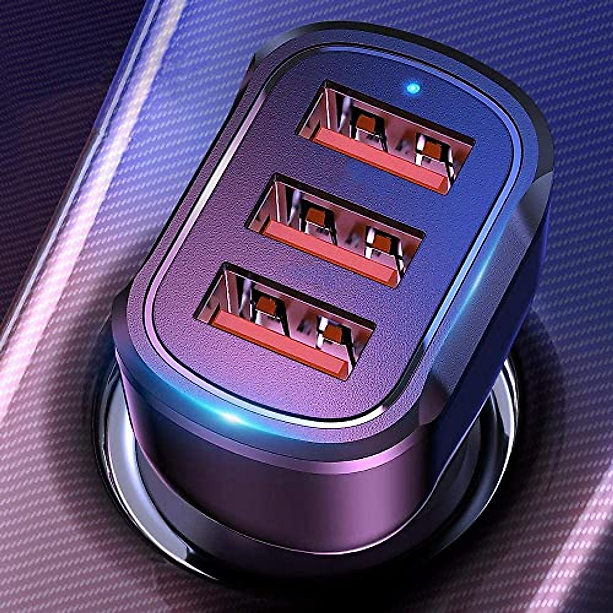 USB Car Charger,Bralon 24W/4.8A 3-Port Fast Car Charger Smart Phone Car Charger Compatible with iPhone 11/11 Pro(Max)/XS(Max)/X/8 7 6 S Plus,Galaxy Note S10 S9 S8 S7 S6,iPad,Mp3&More