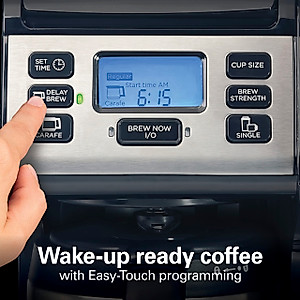 Hamilton Beach FlexBrew Trio 2-Way Coffee Maker, Compatible with K-Cup Pods or Grounds, Combo, Single Serve & Full 12c Thermal Pot, Black and Stainless – Fast Brewing