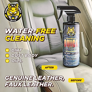 WEICA Leather Cleaner and Conditioner Care Kit with Cleaning Brush/Applicator/Microfiber Towel - Protects for Car Interiors,Furniture,Boots,Bags & Prevent Cracking or Fading of Leather Accessories