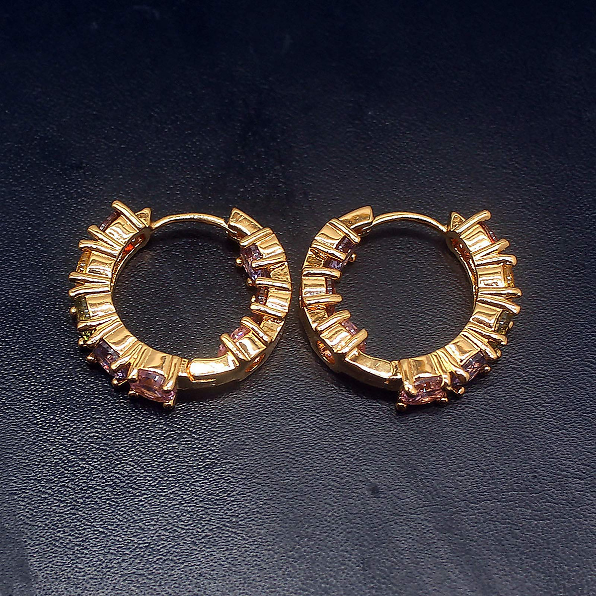 Women Silver Earrings Rose Gold Earring Garnet Peridot Amethyst Morganite Ideal Gift Choice (Rose gold earrings)