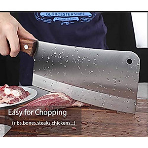 HERMANO Butcher Knife, Meat Cleaver Knife, 8 Inches Chopping Knife, Super Strong Makes Heavy Duty Easy
