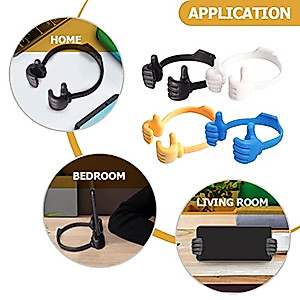 SAFIGLE 4Pcs Lazy Thumbs Up Cell Phone Holder for Desk, Creative Flexible Cell Phone Stands Lazy Phones Stand with Hand Holder Desk, Cellphone Thumb Holder Multi-Angle Phone Holder