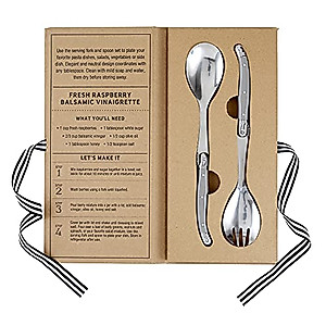 Santa Barbara Design Studio Gift Set Kitchen Essentials TableSugar Kraft Cardboard Book Gift Box, 2-Pieces, Salad Servers