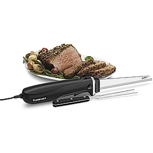 Cuisinart CEK-41 AC Electric Knife with Bamboo Cutting Board Bundle Advantage 12-Piece Gray Knife Set with Blade Guards