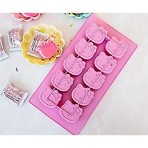 Sanrio Hello Kitty Flexible Silicone Mold Ice Cube Tray In Character Shapes | Reusable Ice Mold For Freezer