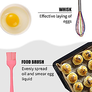 Aybloom Silicone Kitchen Utensils Set - 10 Pieces Multicolor Silicone Heat Resistant Non-Stick Kitchen Cooking Tools