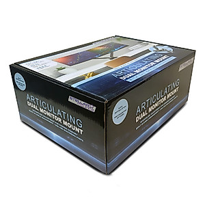 Stellar Mounts Dual Spring LCD Monitor Arms with USB and Multimedia Ports for: Sceptre Curved 24" 75Hz Professional LED Monitor 1080p 98% sRGB HDMI VGA Build-in Speakers, Machine Black 2021