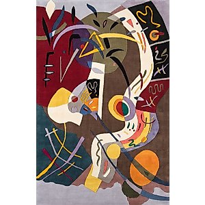 Momeni Rugs New Wave Collection, 100% Wool Hand Carved & Tufted Contemporary Area Rug, 5'3" x 8', Multicolor
