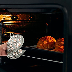 Hemoton Cotton Oven Gloves 4 Pcs Baking Gloves Coffee Mug Coaster Pinch Mitts Hot Pads Pot Holder Gloves Oven Mitts Jar Opener Coaster Potholder Oven Mitt at Home Cotton Grill