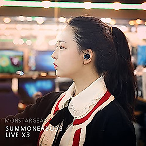 Summoner Buds Live X3 Bluetooth 5.0 True Wireless Earbuds IPX5 Waterproof, in-Ear Earphones with Microphone