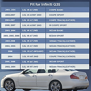 FUSCH Set of Air Intake Resonator Hose Tube Boot Duct Compatible with Infiniti 2006-2009 M35 3.5L 2006-2009 M45 3.5l 4.5l 2003-2007 G35 Replace# 16576-EG00A 16576-AL50A