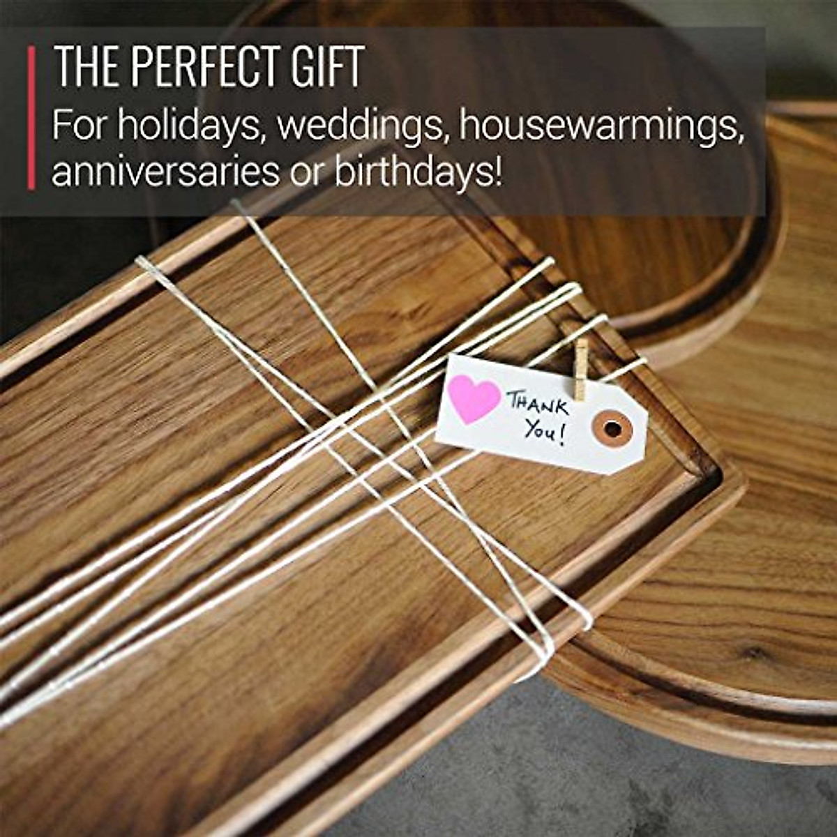 Made in USA Walnut Wood Cutting Board by Virginia Boys Kitchens - Butcher Block made from Sustainable Hardwood (17x11)