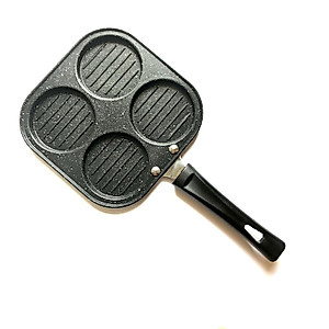 SHRIYA Non Stick Mini Uttapam Pan Aluminum 4-Cup Egg Cooker Pan Multipurpose Pancake Pan Omelet Cooker Griddle Uttapam Tawa, Multicolor