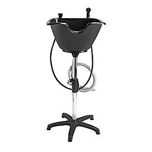 Dompel Portable Shampoo Bowl, Ergonomic and Deep Portable Wash Bowl for Hairstylist and Home Services, Steel Structure, Lightweight Hair Washing Basin, 35.23 in x 23.22 in x 19.3 in, 22 L