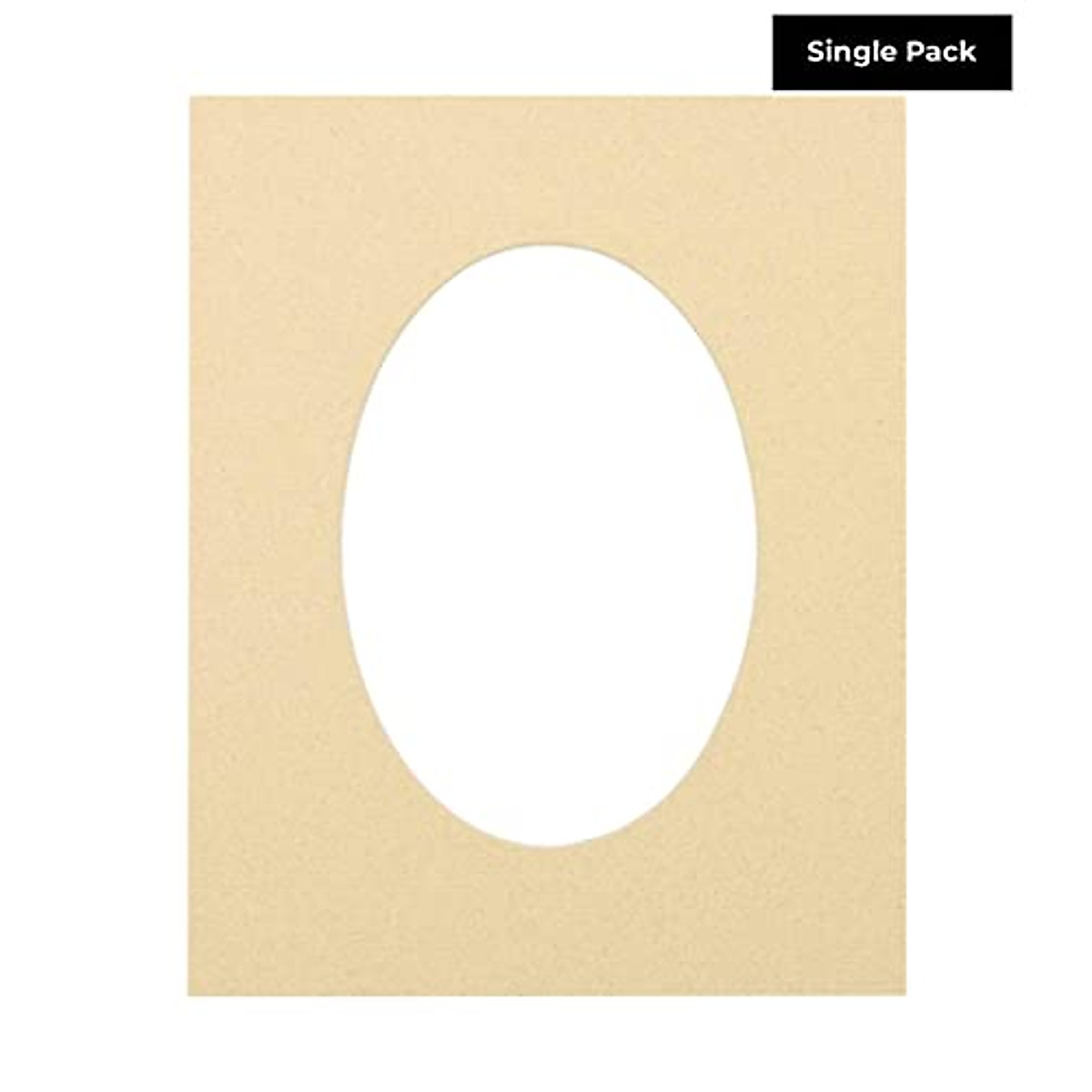 8x10 Mat Bevel Cut for 5x6 Photos - Precut Tan Oval Shaped Photo Mat Board Opening - Acid Free Matte to Protect Your Pictures - Bevel Cut for Family Photos, Pack of 1 Matboard Show Kit With Acid Free