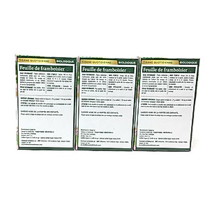 Traditional Medicinals Organic Raspberry Leaf Herbal Tea Caffeine Free, 16 ct. (Pack Of 3)