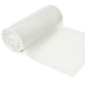 BNYD Drawer Liner Non Adhesive Kitchen Shelf Liner, Non Slip Mat Cabinet Grip Liner 12 inch x 240 inch (White)