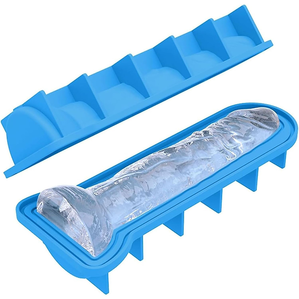 Adult Prank Ice Cube Mold Trays Fun Shapes, Silicone Personalized Ice Cube Mold for Ice Chilling Whiskey Cocktails Juice Drink Tea & Coffee Make Ice Blocks DIY Mould Tool (Blue, Large)