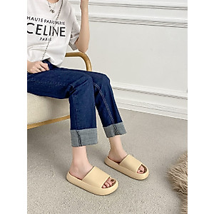 Cloud Slides for Men and Women, Comfy Lightweight Slippers, Thick Sole Anti-Slip Shower Slides Sandals Quick Drying Shoes for Indoor Outdoor