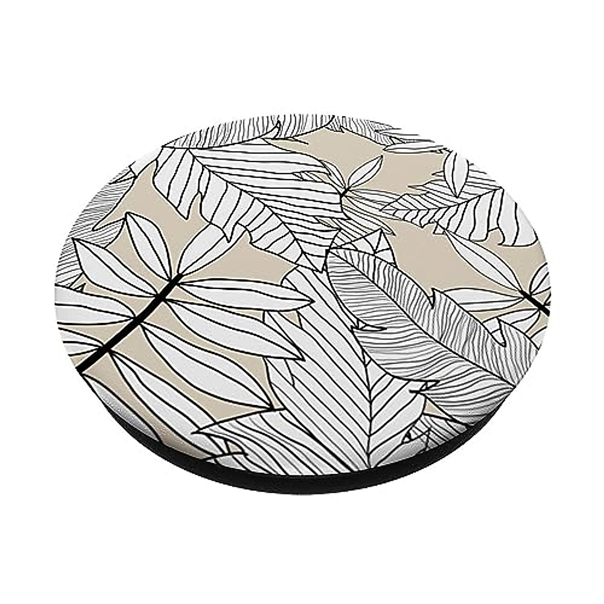 Tan / Sand / Beige Jungle Leaf Botanical Tropical Plant PopSockets Standard PopGrip