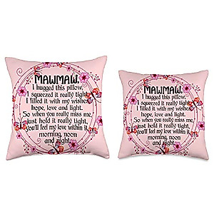 Funny Best Mawmaw Ever Gifts Idea For Mawmaw Cute Poem Floral Sunflower Best Gift for Mawmaw Throw Pillow, 18x18, Multicolor
