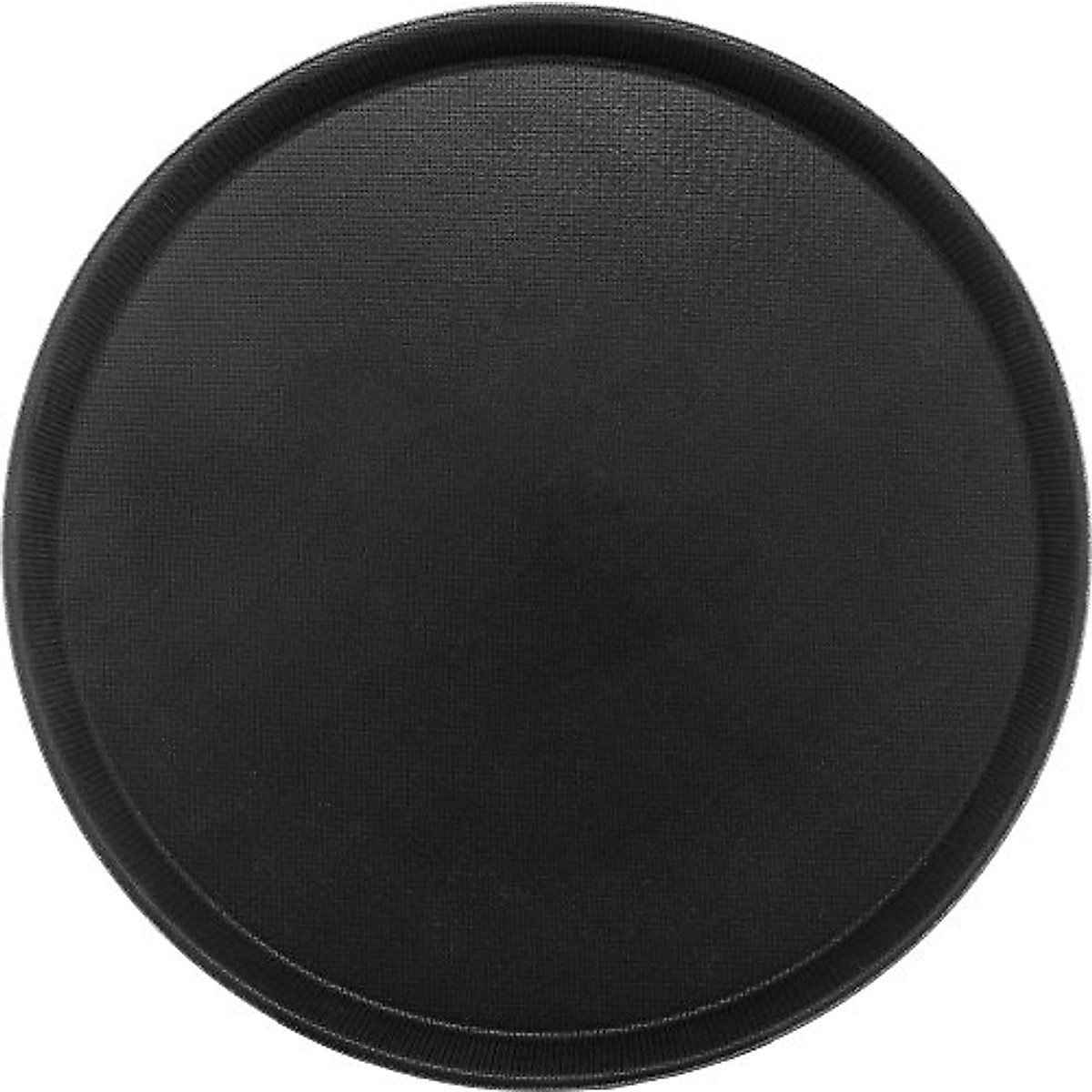 Carlisle FoodService Products CFS 1400GL004 GripLite Rubber Lined Non-Slip Round Serving Tray, 14" Diameter, Black (Pack of 12)