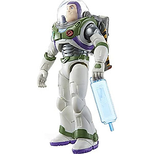 Disney and Pixar Lightyear 12-in Action Figure with Vapor Effect & Sounds, Buzz Lightyear Jetpack Liftoff Toy