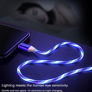 Light up USB C Charger Cable,Led Charging Cable,Light Up Charger Type-C Cord,Fast Charging Cable Compatible with Samsung Galaxy A10e A20,Note 20 10 9 8,Moto G7,3.3ft(not Compatible with i-Phone)