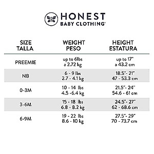 HonestBaby Sleep and Play Footed Pajamas One-Piece Sleeper Jumpsuit Zip-front PJs Organic Cotton for Baby Boys, Unisex, Batty, 0-3 Months