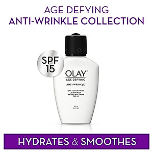 Face Moisturizer by Olay Age Defying, Anti-Wrinkle Day Lotion with Sunscreen, Broad Spectrum , SPF 15, 3.4 Oz. (Pack of 3) Packaging may Vary
