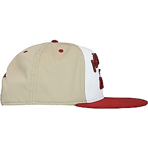 Naruto Shippuden Ichiraku Ramen Icon Hiden Leaf Village 5 Panel Structured Adjustable Adult Unisex Red and White Flat Bill Snapback Hat