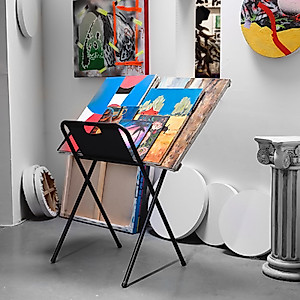 MEEDEN Canvas Art Print Rack: Folding Metal Display and Storage Rack - Portable Art Drying Rack for Poster Stand Canvas Panels Artworks & Artist Galleries - Medium