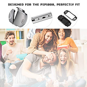 ASHATA Full Housing Repair Mod Case + Buttons Replacement Compatible for Sony PSP 1000 Console(Silver)
