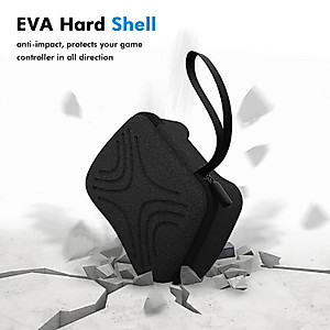 UPOK Travel Case For PS5 Controller - Playstation5 DualSense Single Game-Pad Hard Shell Box, EVA Storage Carrying Bag For PS5/PS4/Xbox/Nintendo Switch Games Control