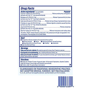 Boiron StressCalm for Relief of Stress, Anxiousness, Nervousness, Irritability, and Fatigue - 60 Count