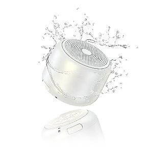 Bobtot Portable Bluetooth Speakers Wireless Speaker- Waterproof Speaker with Loud Stereo Sound,15 Hours Playtime, Rechargeable Battery, Built-In Microphone, Mini Speaker with Strap Easy to Carry White