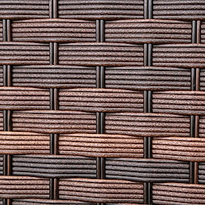 HAPLIFE Patio Rattan Rocking Chair Club Rocker Wicker Outdoor Furniture Set Water-Resistant, Brown