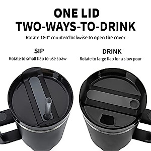 Gifts for Dad from Daughter Son Birthday Presents 40 oz Tumbler with Handle and Straw for Father in Law Husband Men Fathers Day Gift Water Cup with Lid Insulated Travel Mug Stainless Steel Coffee Mug